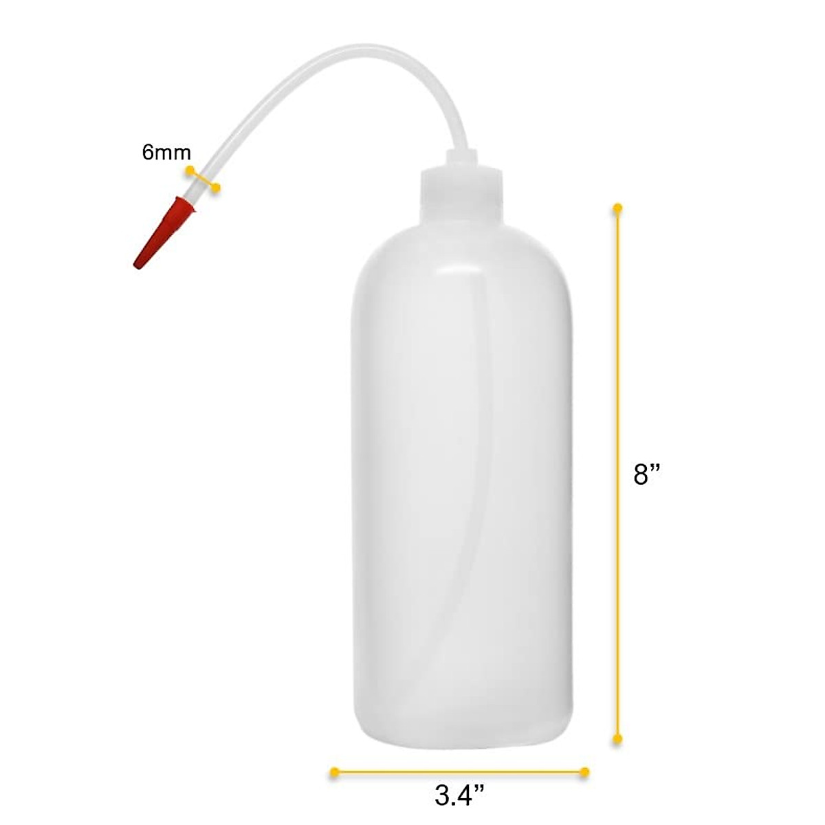 EISCO Wash Bottle, 1000ml - Polyethylene - Translucent, Unbreakable - Screw Cap with Flexible Delivery Tube for Dispensing Liquid - Includes Tube Cap