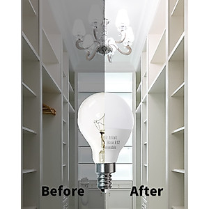 8 Pack E12 LED Ceiling Fan Light Bulbs 120V 60W Eqv., Daylight 5000K, A15 Candebalra Light Bulbs Small Base, Bright LED Bulb Round, Not Dimmable