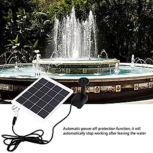 Solar Water Pump Floating Fountain,3W 5V Solar Fountain Pump,Powered Water Floating Sprinkler,6 Nozzlesfor Bird Bath, Fish Tank, Pond or Garden Decoration, Solar Water Pump Floating Fountain,3W 5