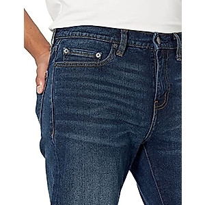Amazon Essentials Men's Straight-Fit Stretch Bootcut Jean, Dark Wash, 28W x 32L