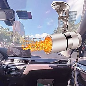 12V Portable Car Heater 150W Windshied Heater for Car Car Heater That Plugs into Cigarette Lighter  Car Defroste De-icers Fast Heating & Cooling Fan  with Suction Holder,1 Pack,Gray