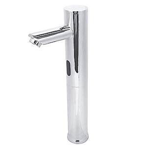 G1/2" Automatic Induction Bathroom Faucet, Copper Smart Touchless Hands Free Kitchen Sink Mixer Faucet with Control Box, Hose, Connector