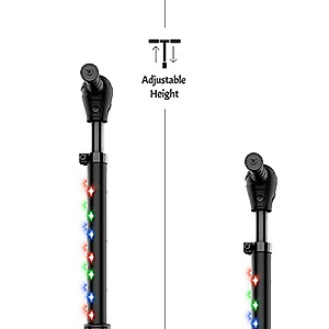 Jetson Scooters - Jupiter Mini 3 Wheel Kick Scooter (Black) - Collapsible Portable Kids Three Wheel Push Scooter - Lightweight Folding Design with High Visibility RGB Light Up LEDs on Stem and Wheels