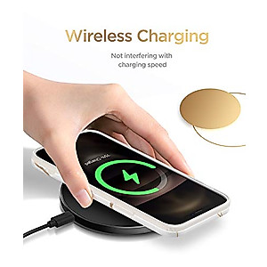 GVIEWIN Compatible with iPhone 12 Pro Max Case 6.7 Inch 2020, Marble Ultra Slim Thin Glossy Soft Shockproof TPU Rubber Stylish Flexible Protective Cover for iPhone 12 Pro Max (White/Gold)