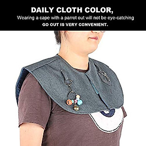 Parrots Diaper Shawl, Stand Shoulder Cape, 19.3x12.2in Anti-Scratch Shoulder Protector, for Pet Shop Employees Bird & Parrot Lovers