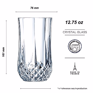 Cristal D'Arques Longchamp Highball Tumbler, 360ML, Set Of 6