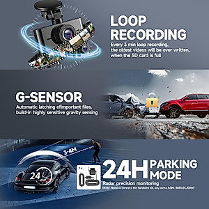 HUPEJOS V7 64G Dash Cam with CPL Filter Circular Polarizing Lens