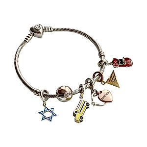 Star of David Blue Jewish Symbol 925 erling Silver Pendant Charm Bead For Pandora & Similar Charm Bracelets or Necklaces
