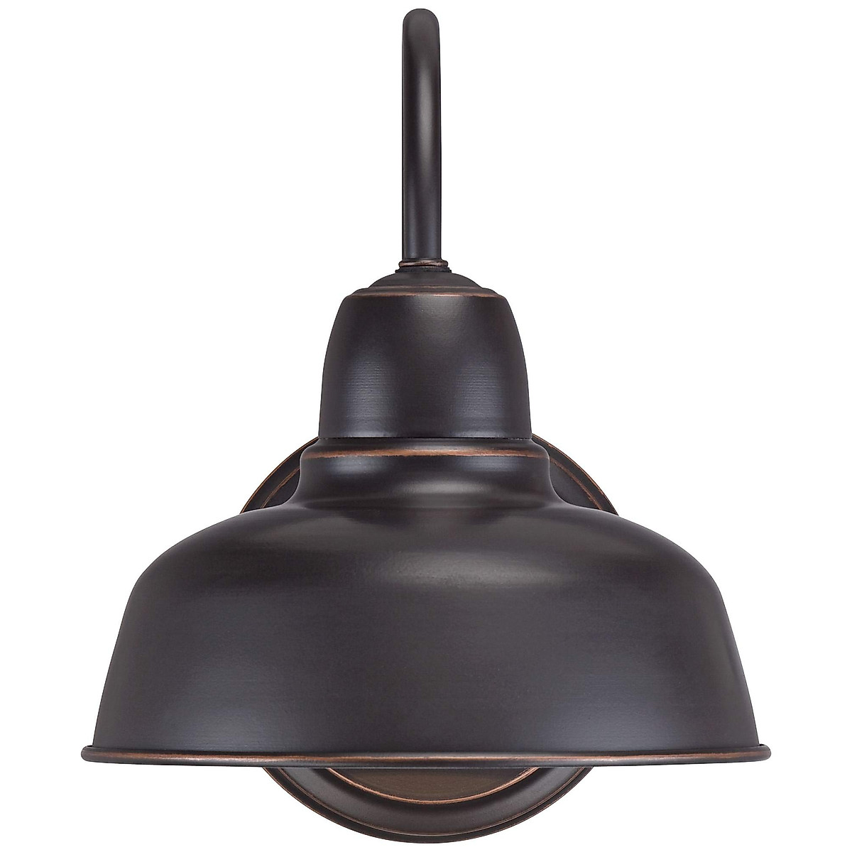 John Timberland Urban Barn Rustic Industrial Farmhouse Outdoor Wall Light Fixtures Set of 2 Bronze Gooseneck Arm 11 1/4" for Exterior Deck House Porch Patio Outside Garage Front Door Garden