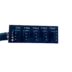 Endlesss PWM Fan Hub Splitter 4 Pin Black Sleeved 1 to 5 Way PC CPU Cooling Case Fan Splitter Hub Adapter Cable for Computer Cooler Case Fans 4-Pin & 3-Pin 14 Inches (1 Pack)