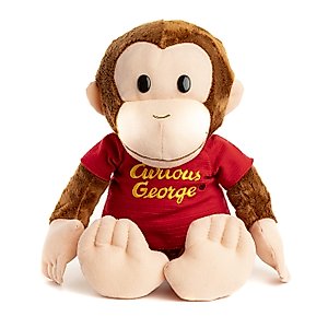 KIDS PREFERRED Curious George Press and Play Stuffed Animal with Music and Light, 12 Inches