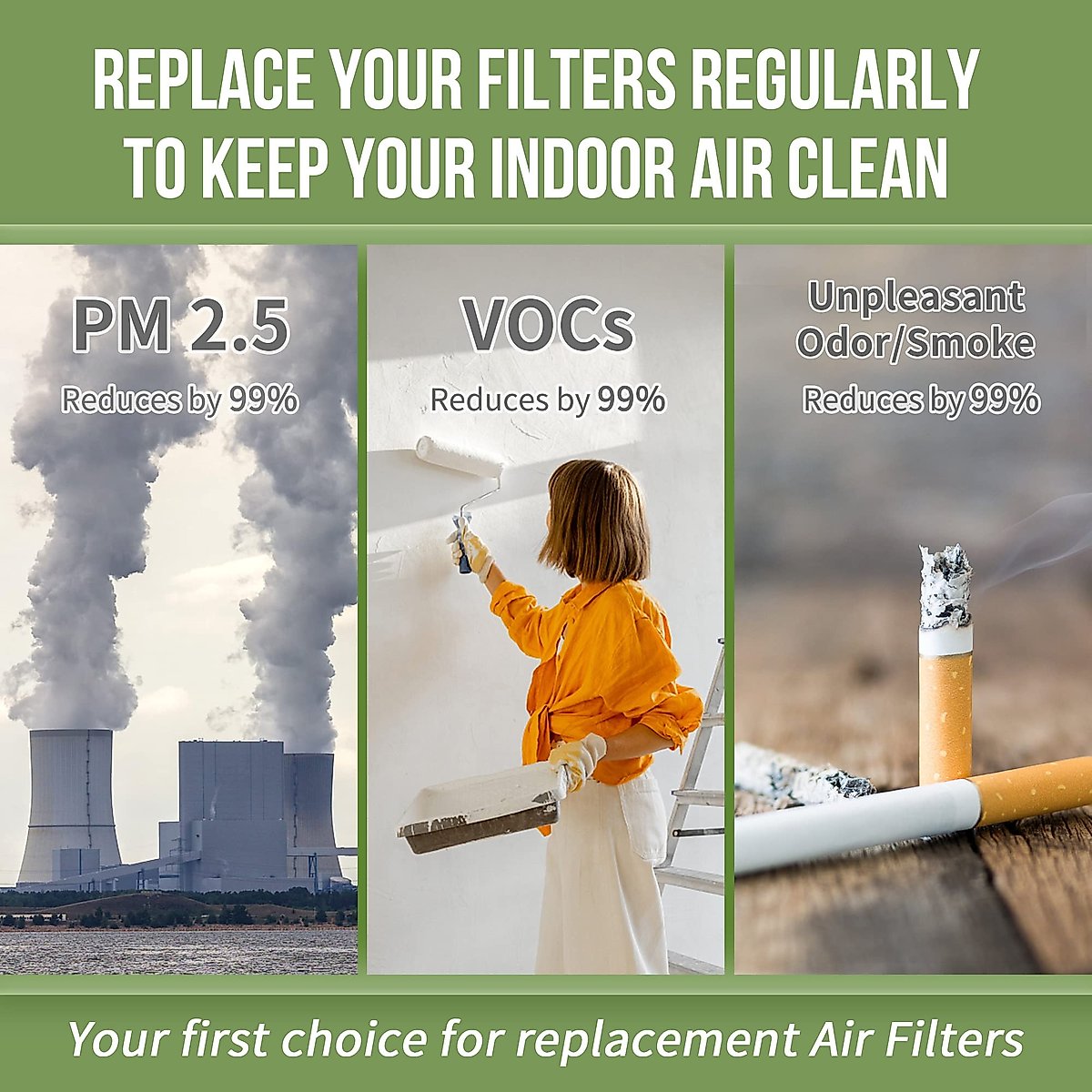 Nisreen PB-P01 Replacement Filter Compatible with Pro Breeze Air Pu-rifier Filter Replacement Model PB-P01, Compare to Part# PB-P01F, 4-IN-1 PB-P01F-US Filter with H13 True HEPA, 2-Pack