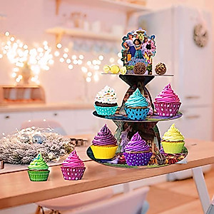 Encanto Birthday Party Decorations Supplies for Kids Girls 3-Tier Cupcake Stand Holder Cupcake Decorations Round Serving Tray Stand Dessert Tower Encanto Party Decor
