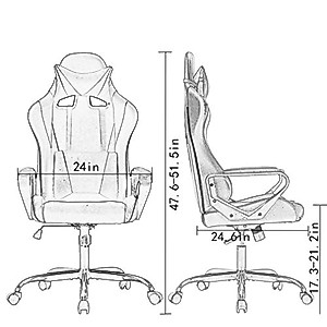 BestOffice Office Desk Lumbar Support Arms Headrest High Back PU Leather Racing Rolling Swivel Executive Computer Chair for Women Adults Girls, Camo