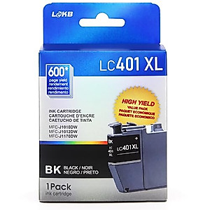 Black LC401XL Ink Cartridges for Brother Printer for Brother Ink Cartridges LC401 Black Brother LC401 Ink Cartridges Work with Brother MFC-J1010DW Ink Cartridges MFC-J1012DW MFC-J1170DW