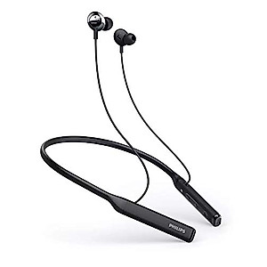 Philips Bluetooth Neckband Headphones, Wireless Earbuds IPX5 Waterproof Sport Earphones, Lightweight, Deep Bass with Vibration Call Alert Neckband
