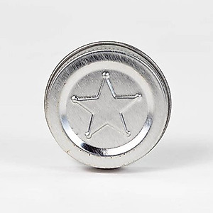 THE SLINGER Shot Glasses Set - Mini Mason Jars with Lids Featuring Unique Star Design (10 Pack) 2 ounces