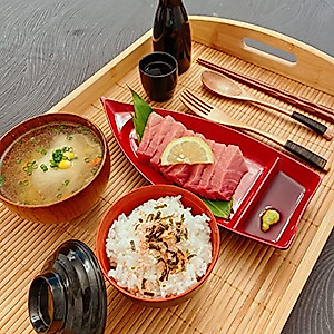 JapanBargain 1653, Wooden Miso Soup Bowl Japanese Zen Style Dessert Salad Snack Rice Bowl, Set of 2