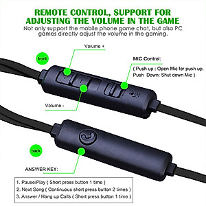 Wired Gaming Earphone with Adjustable Mic for PS4,Laptop Computer, Cellphone, DLAND E-Sport Earburds with Portable Earphone Bags, Snug Soft Design, Inline Controls for Hands-Free Calling. (Black)