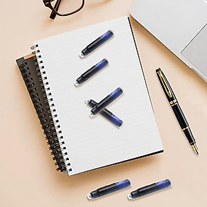 Pen Savings Fountain Pen Ink Cartridges - Pack of 24, International Standard Size, Length 1.5 Inch, 2.6mm Bore, Disposable & Generic, Perfect for Calligraphy Writing (Solar Black)