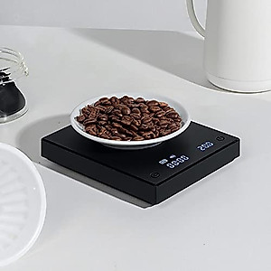TIMEMORE Coffee Scale, Espresso Scale,Weigh Digital Coffee Scale with Timer,2000 Grams TES006 (Black Plus)