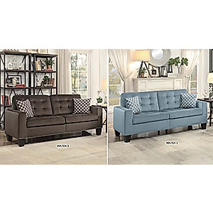 Homelegance Lantana 72" Fabric Sofa, Gray