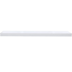 Ballucci Floating Shelf, 35.5" L Wood Wall Mounted Ledge with Invisible Bracket for Living Room, Bedroom, Bathroom, Kitchen, Nursery, 6" Deep - White