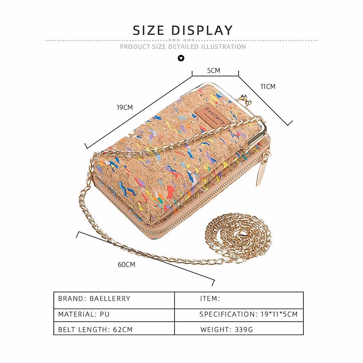 GXF-BAELLERRY Ladies Long Wallet Large Capacity Fashion Mobile Phone Bag Shoulder Messenger Bag (Color : 07)