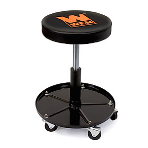 WEN Pneumatic Rolling Mechanic Stools with Padded Seats and Storage