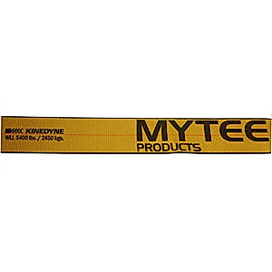 Mytee Products Kinedyne Winch Straps 4" x 30' Gold Heavy Duty Tie Down w/Flat Hooks WLL# 5400 lbs | 4 Inch Cargo Control for Flatbed Truck Utility Trailer (10 Pack)