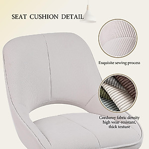 Chummaven Counter Stools Set of 2 Mid Century Modern Barstools with Legs Upholstered Bar Stools with Hollow Back 26 Inch Counter Height Stool Chairs for Kitchen Island(Beige)