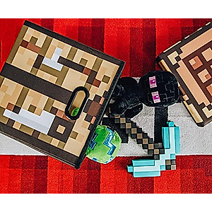 Minecraft Crafting Table Storage Bin Cube Organizer with Lid | 15 Inches