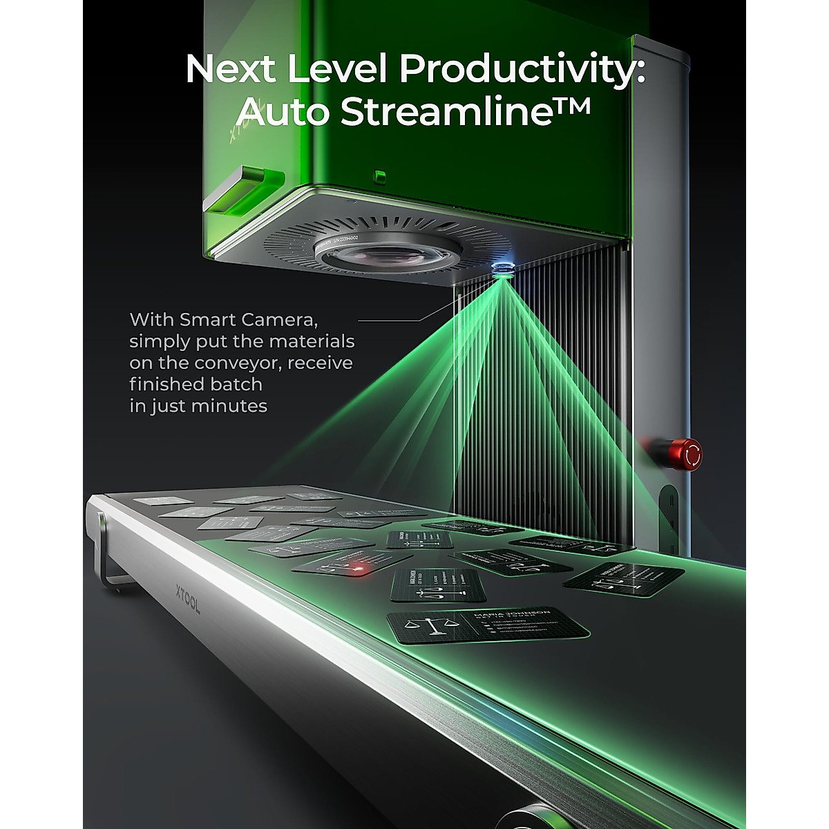 xTool F1 Ultra 20W Fiber & Diode Dual Laser Engraver, 10000mm/s Ultra Fast Laser Engraver and Cutter Machine for Jewelry, Metal, Wood, with Smart Camera, Auto Streamline, 3D Engraving Machine