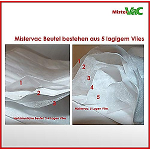 MisterVac compatible with vacuum cleaner bag replacement bags 20 pieces Moulinex 1100 compact