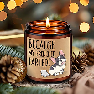 LEADO Candles, Frenchie Gifts for Women, Men - Funny Bulldog Gifts for Frenchie Owners, Frenchie Dad, Frenchie Mom Gifts - Christmas, Birthday Gifts for Frenchie Lovers, Bulldog Lover Gifts