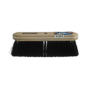 Superio Kitchen Broom Premium Black Tampico Bristles, with Grey Metal Handle, Heavy Duty Household Broom - Easy Swiping Dust and Wisp, Home, Kitchen Bedroom, Lobby, Floors and Corners