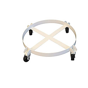 SHOPCraft Heavy Duty Steel Drum Dolly, 1000 lbs Capacity Barrel Drum Dolly with Heavy Duty Non Marking Swivel Casters, Dolly Fits 35 gal & 55 Gal Drum Non Tipping Industrial Grade Dolly