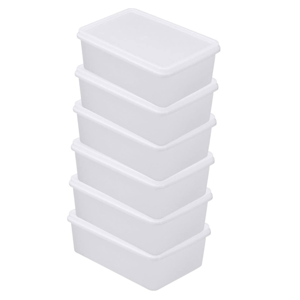 Anneome 6 Pack Fridge Storage Boxes Multi-function Fridge Organizer Reusable Food Containers for Daily Use