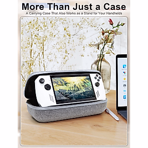 Lersyco Carrying Case for Rog Ally, Rog Ally handheld case with hard shell, Gray Rog Ally carry bag, Protective Travel Case for Buttons/Joysticks protection