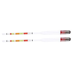 Zerodeko 2pcs Three Range Sugar Meter Wine Beer Hydrometers Beer Scales Wine Scales Measure Gauges Hydrometer Test Tool Alcohols Hydrometer Wine Hydrometer Measure Measurements Guages Glass