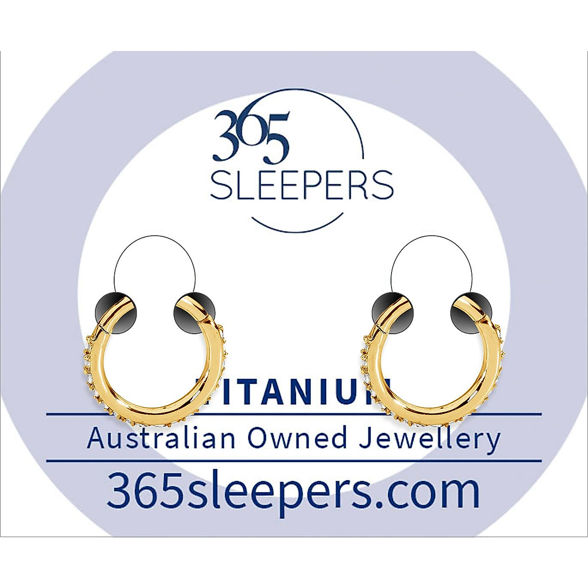 365 SLEEPERS 16G Titanium 6mm-14mm Gem Hinged Hoop Segment Nose Ring Helix Tragus Septum Unisex Earring Body Piercing Jewelry