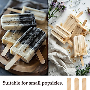 200 Pcs Craft Sticks Ice Cream Sticks Natural Wood Popsicle Craft Sticks 4.5 inch Length Treat Sticks Ice Pop Sticks for DIY Crafts