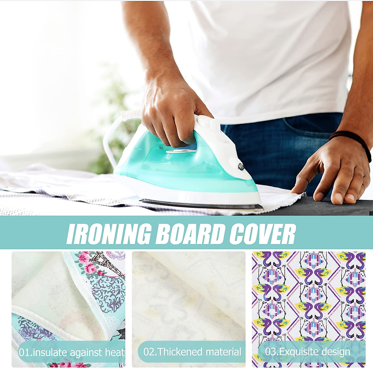 Zerodeko 2pcs Ironing Board Cover Household Products Thicken Canvas