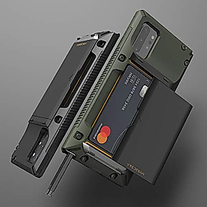 VRS DESIGN Damda Glide Pro for Galaxy Note 10 Plus, with [4 Cards] [Semi-Auto] Premium Sturdy Credit Card Slot Wallet for Samsung Galaxy Note 10 Plus 5G Case 6.8 inch(2019) Black
