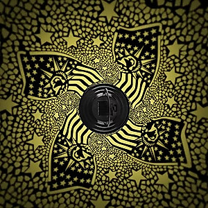 Hanging Solar Lantern, American Flag Lantern, Solar Lanterns Outdoor Waterproof, Black Metal LED Lamp for Outdoor Garden Patio Lawn Decor