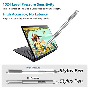 Active Stylus Pen for HP Envy/Specter/Pavilion x360 2-in-1 Touchscreen Laptop,Compatible with HP Envy x360 15/13,Envy x2 12, Envy 17,HP Spectre x360 15/13,Spectre x2 12,Pavilion x360 15/14/11 (Silver)