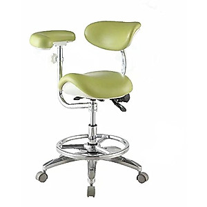 Deluxe Dental Saddle Chair Medical Stool Micro Fiber Leather High Density Height Adjust
