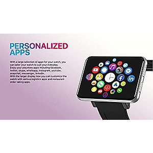 Sfit Smart Watch Sf100 Black Sport Fitness Monitor, Touch Screen Phone for Men/Women