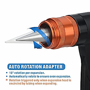 iCrimp PEX Expansion Tool Kit, Sized 1/2 inch, 3/4 inch, 1 inch, Auto Rotation Expander Tool with Pex-A Tubing Installed for Uponor Wirsbo ProPEX, PowerPEX Expansion Ring