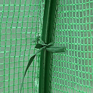 Sundale Outdoor Greenhouse Large Gardening Walk in Green House, with Waterproof PE Cover and Zipper Door, Plant Green House, 116.5" x 77.2" x 74.8"